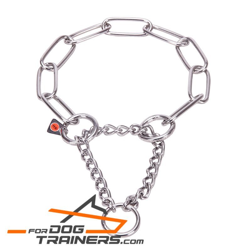 'Limited-Slip' Fur Saver Dog Choke Collar - 1/6 inch (4.0 mm) link ...